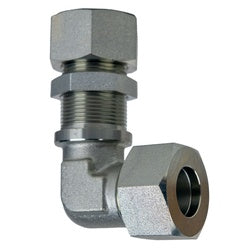 S12 x S12 Compression Union Bulkhead 90° - Steel Fittings | NABCO