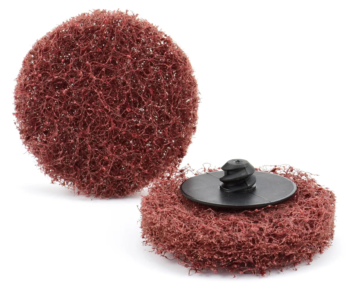 3" Maroon-A-Medium Type-R - Brite Buff Quick Change Abrasive Disc ...