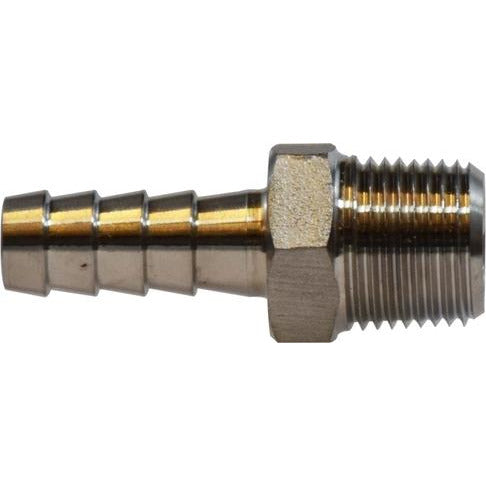 1/4 Hose Barb x Male Iron Pipe 304 Stainless Steel Adapter- Brass ...